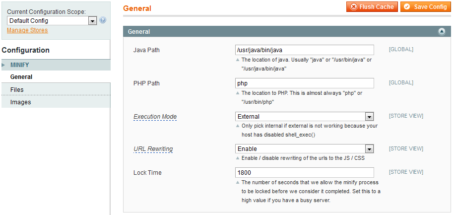 Magento Minify Js Css HTML Extension