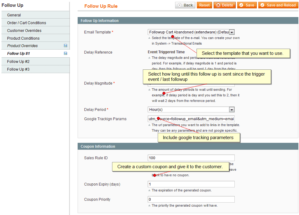 Magento Follow Up Email Extension