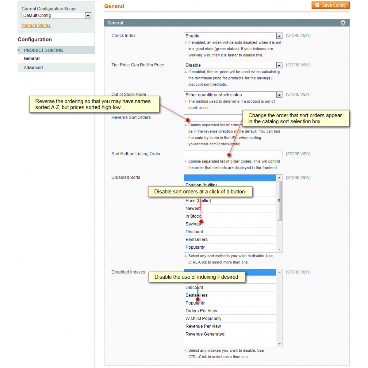 Magento Product Sorting Extension